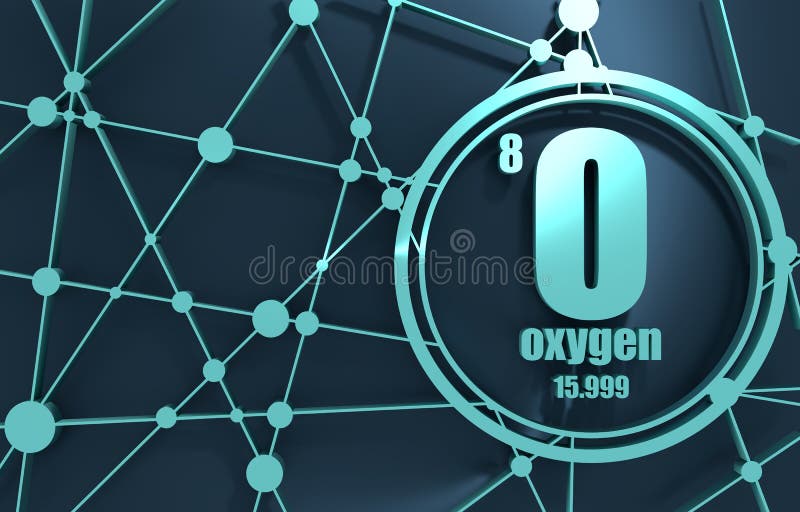 Zuurstof chemisch element stock illustratie. Illustration of atoom ...