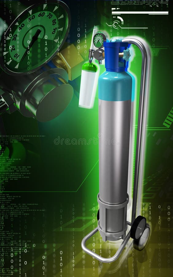 Zuurstofcilinder stock illustratie. Illustration of wetenschap - 34645794