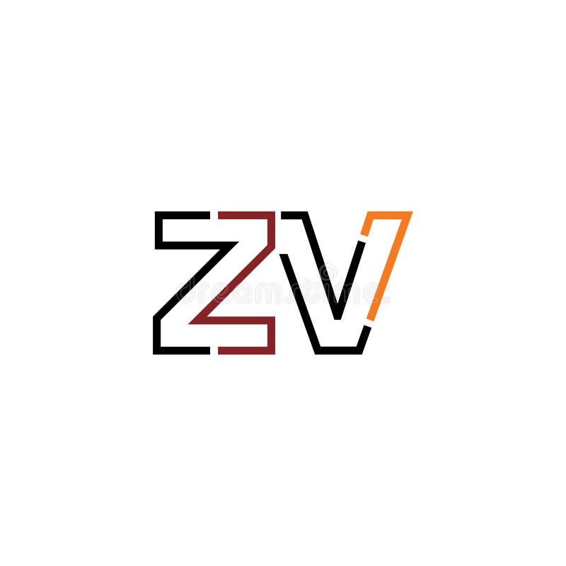 ZV Letter Logo Icon Design Template Elements Stock Vector ...