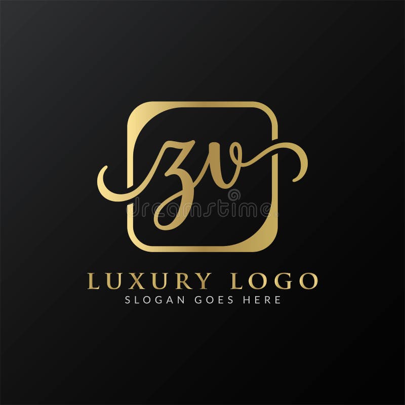 ZV Logo Design Vector Template. Initial Luxury Letter ZV Vector ...