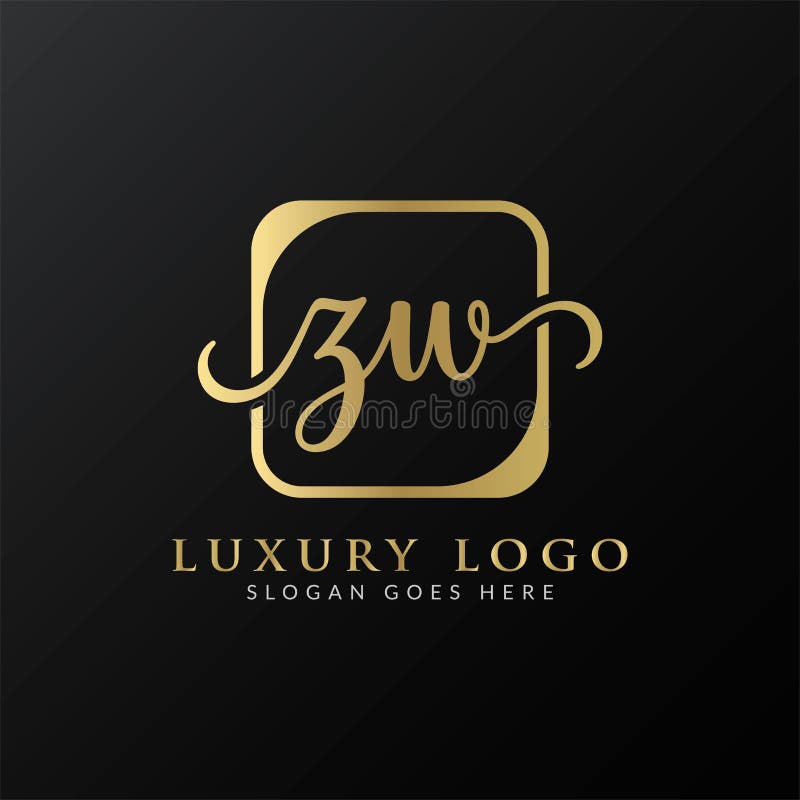 ZW Logo Design Vector Template. Initial Luxury Letter ZW Vector ...