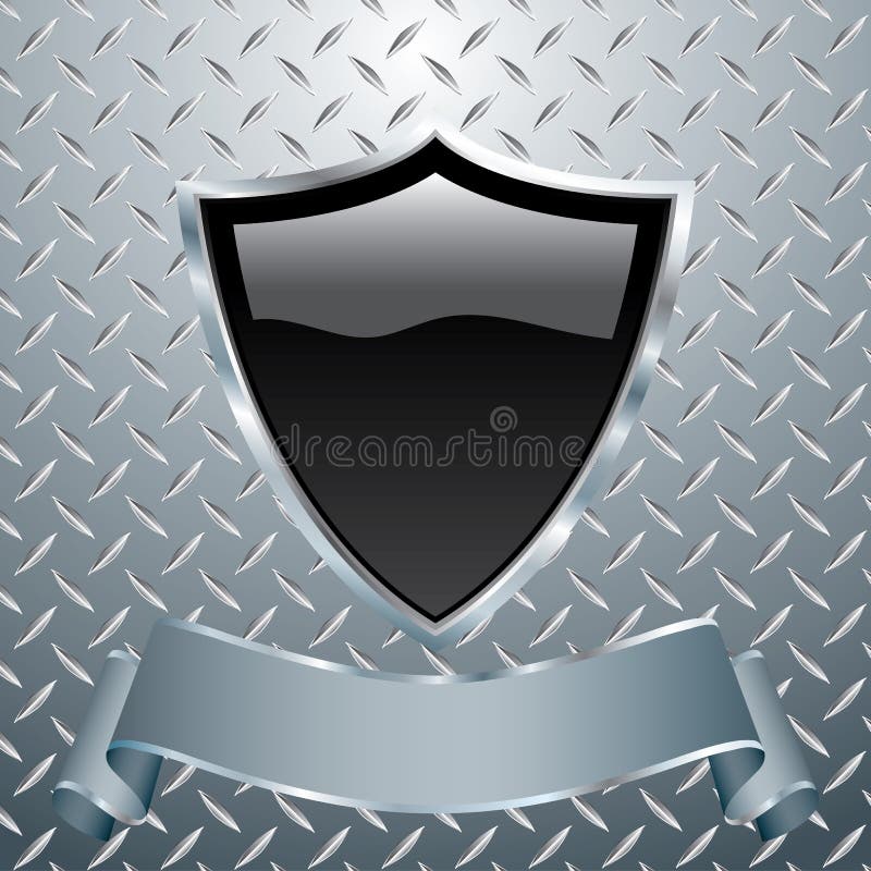 Zwaar metaalschild vector illustratie. Illustration of plaat - 12814468