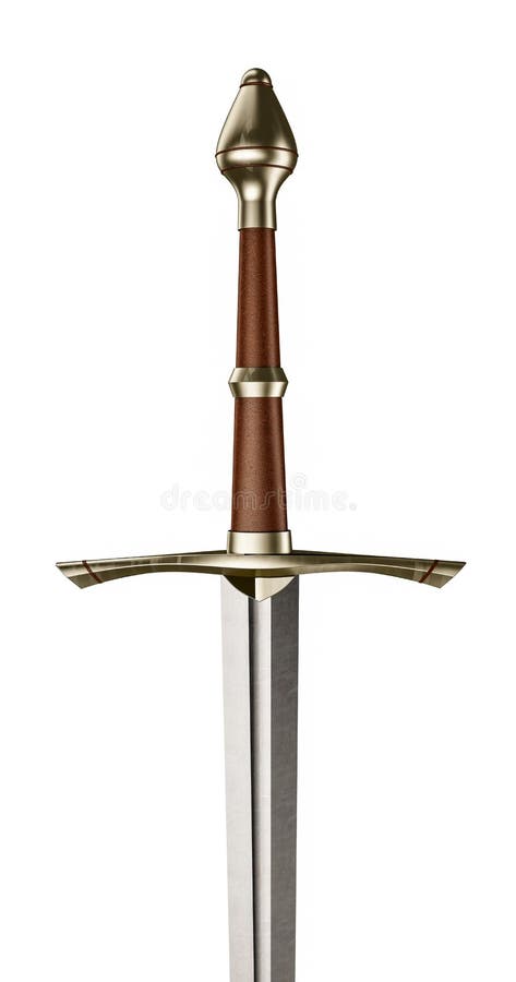 Het Zwaard in De Steen Op Wit Stock Afbeelding - Image of eerlijk ...