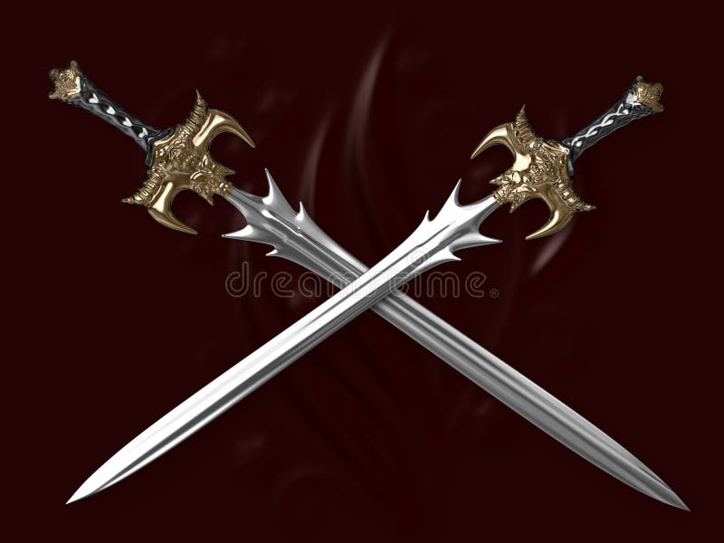 Het handvat van het zwaard stock illustratie. Illustration of bewapend ...