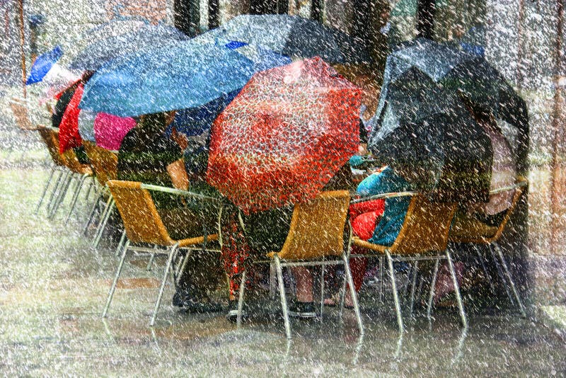 Zware Regen en Sneeuw stock afbeelding. Image of wind - 26440531