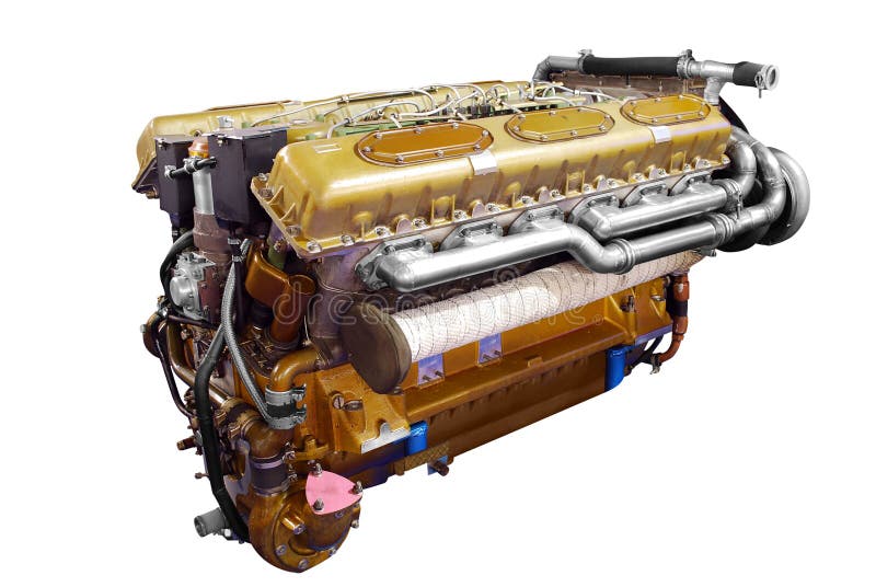 Zware tankmotor stock afbeelding. Image of staal, binnen - 10363669