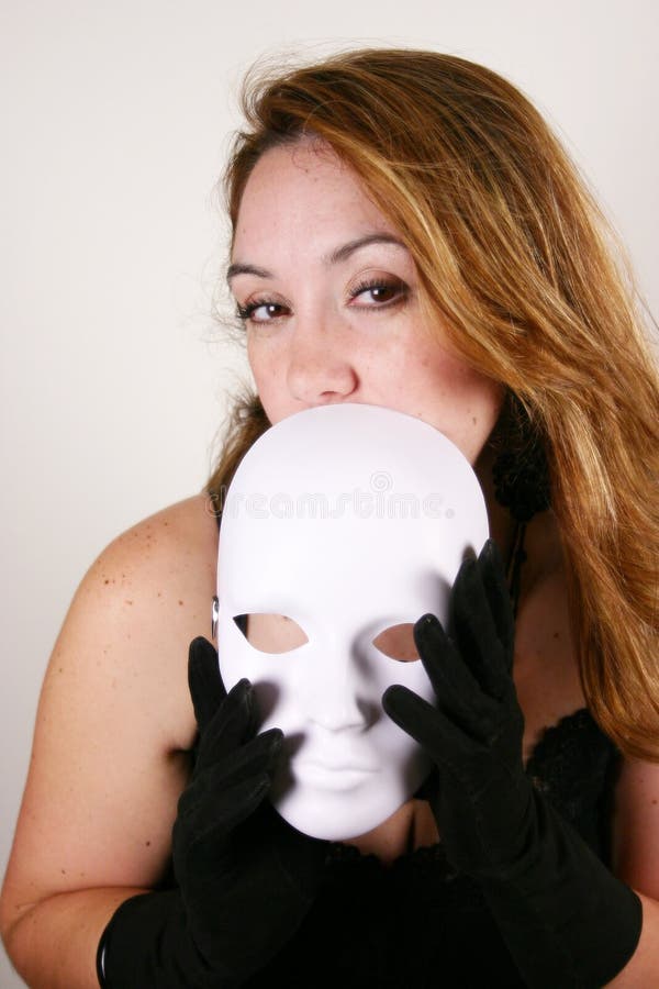 Zwart Kant En Leeg Wit Masker Stock Foto - Image of vermomming, kant ...