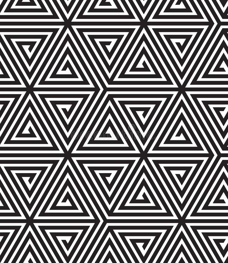 Zwart-wit Abstract Geometrisch Patroon Vector Illustratie ...