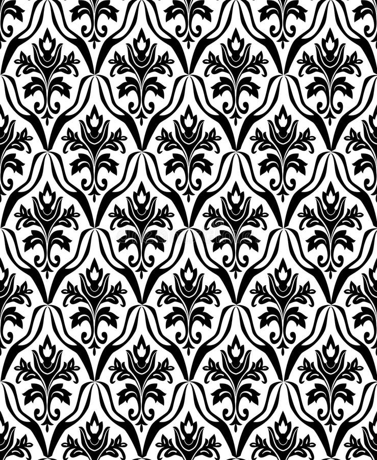 Naadloos zwart-witpatroon vector illustratie. Illustration of ...