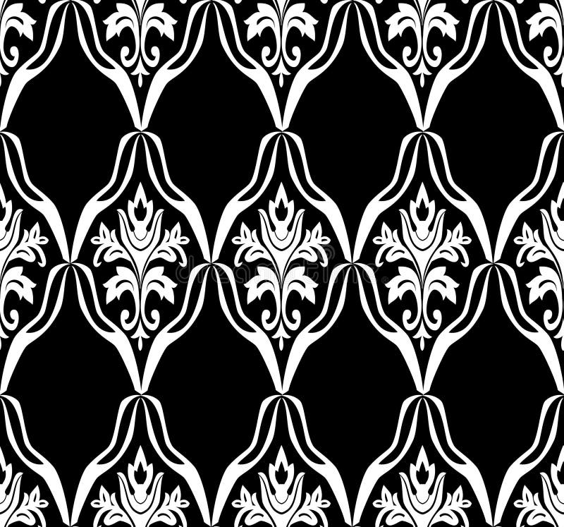 Naadloos zwart-witpatroon vector illustratie. Illustration of ...