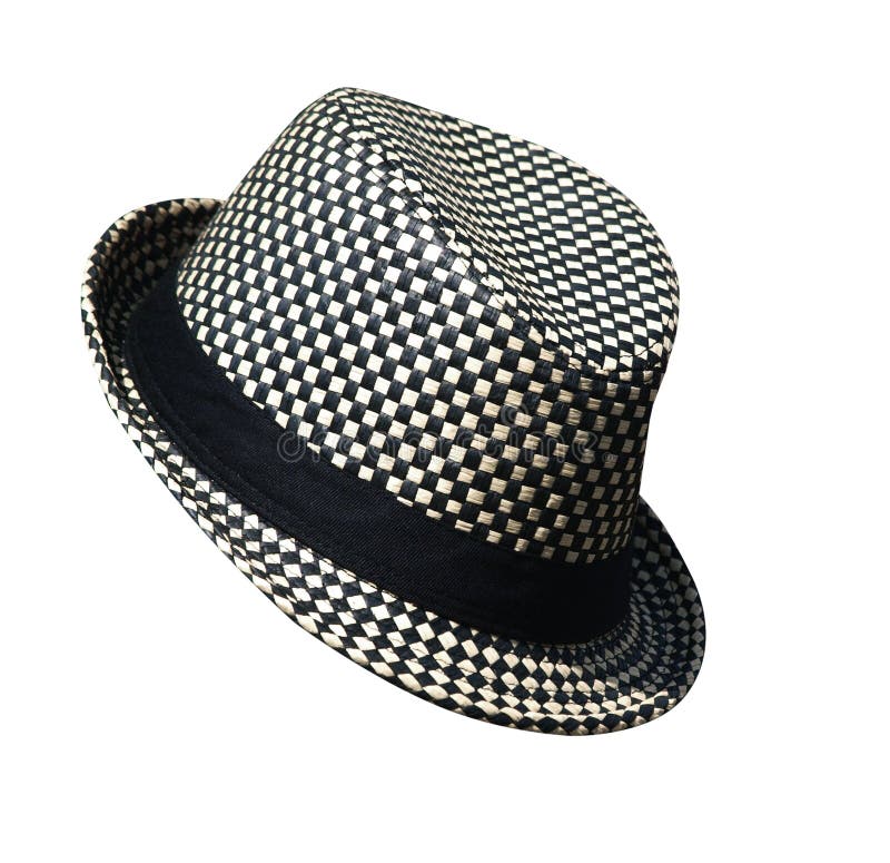 Zwart-witte Hoed stock afbeelding. Image of geruit, vlas - 22280839