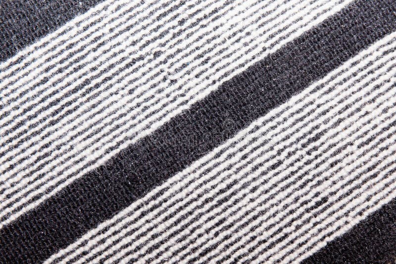 Zwarte Geweven Gebreide Stof Met Witte Strepen Verticaal Patroon Stock ...