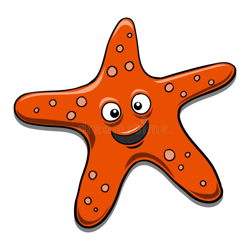 Zeester Van Het Overzeese De Illustratie Vissenbeeldverhaal Vector ...