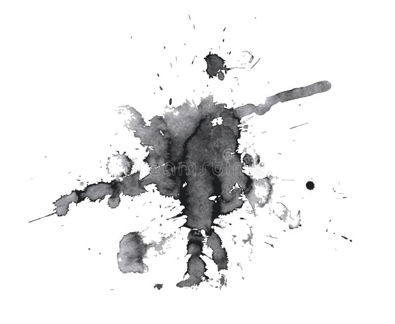 Zwarte abstracte vlek vector illustratie. Illustration of achtergrond ...