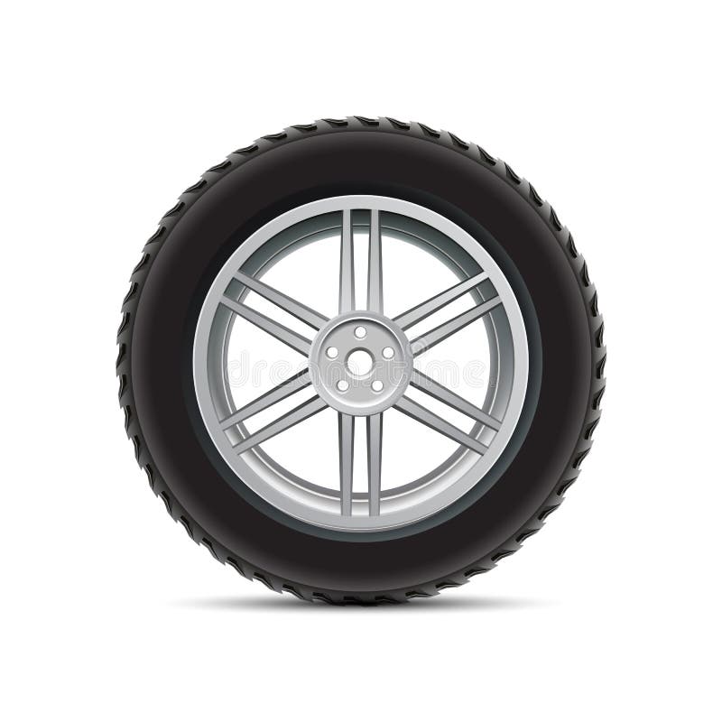 Zwarte Autoband Op Witte Achtergrond - Vector Vector Illustratie ...