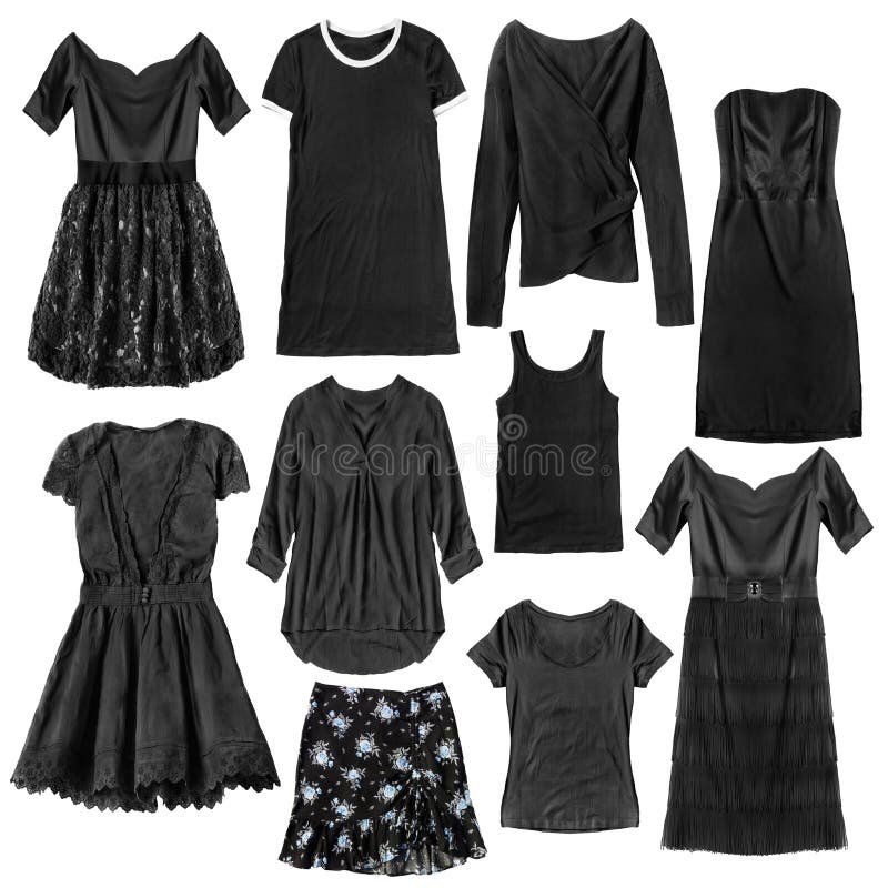 Zwarte kleren stock afbeelding. Afbeelding bestaande uit reeks - 46048891