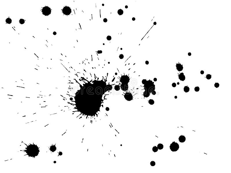 Zwarte inktvlek stock foto. Image of vloeistof, bobbel - 13540948