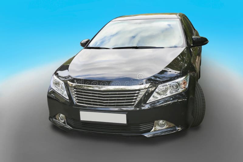 Zwarte luxe van auto stock foto. Image of isoleer, modern - 28122988