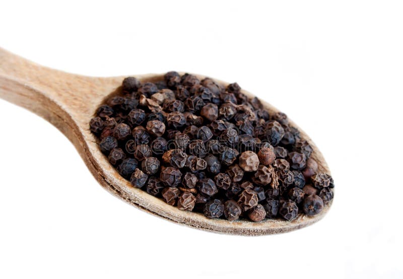 Zwarte peper stock afbeelding. Image of zwart, achtergrond - 18293349