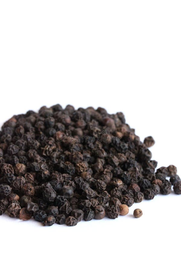 Zwarte peper stock afbeelding. Image of kruidig, zwart - 46895437