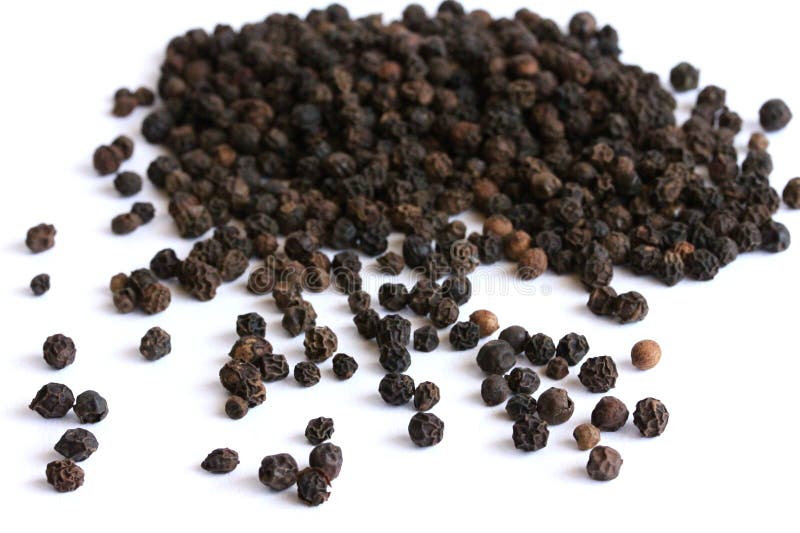 Zwarte peper stock afbeelding. Image of kruidig, zwart - 46895437