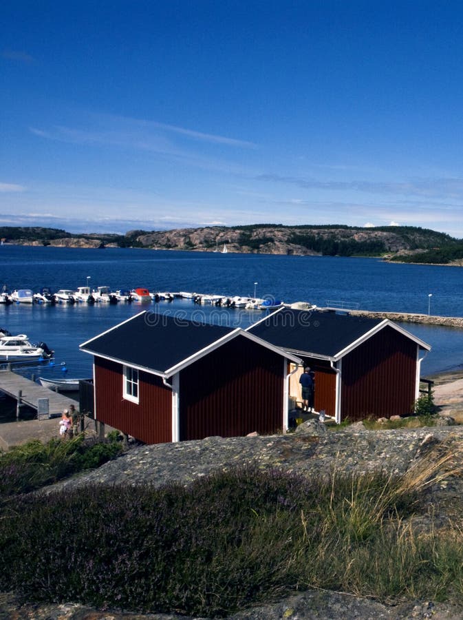 Zweden Skagerrak stock foto. Image of wolken, familie - 3013270
