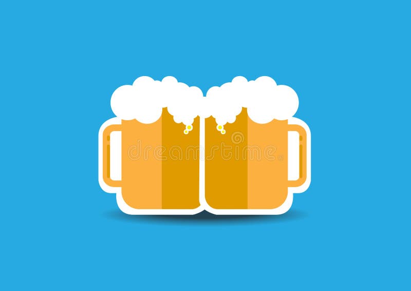 Zwei Biere vektor abbildung. Illustration von kreativ - 84136359