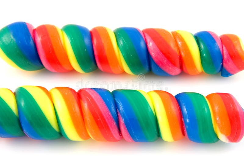 Zwei bunte Lutscher stockbild. Bild von bunt, lutschbonbon - 10603181