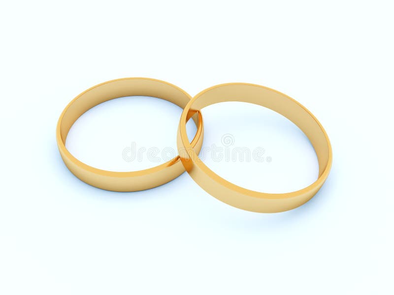 Zwei goldene Ringe stock abbildung. Illustration von ehestand - 8502903