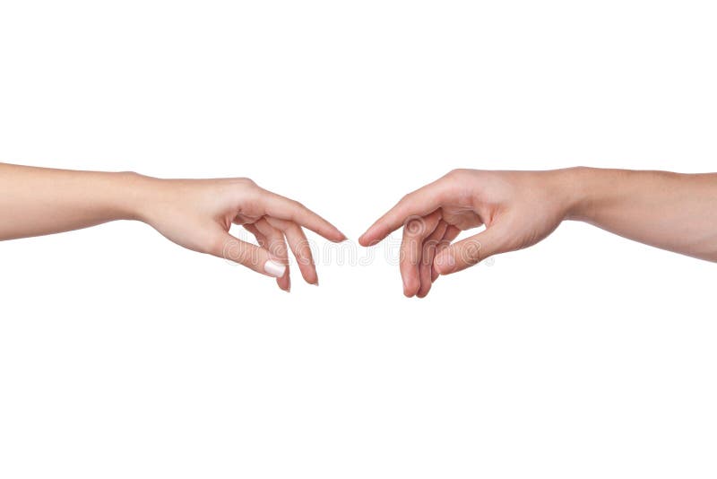Zwei Hände, Die Sich Nach Einander Greifen Stockbild - Bild von kontakt ...