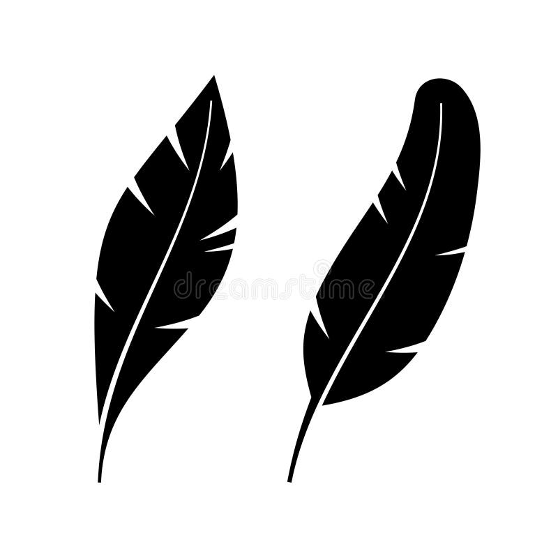 Zwei Ikonen-Art-Federn Vektor Vektor Abbildung - Illustration von ...