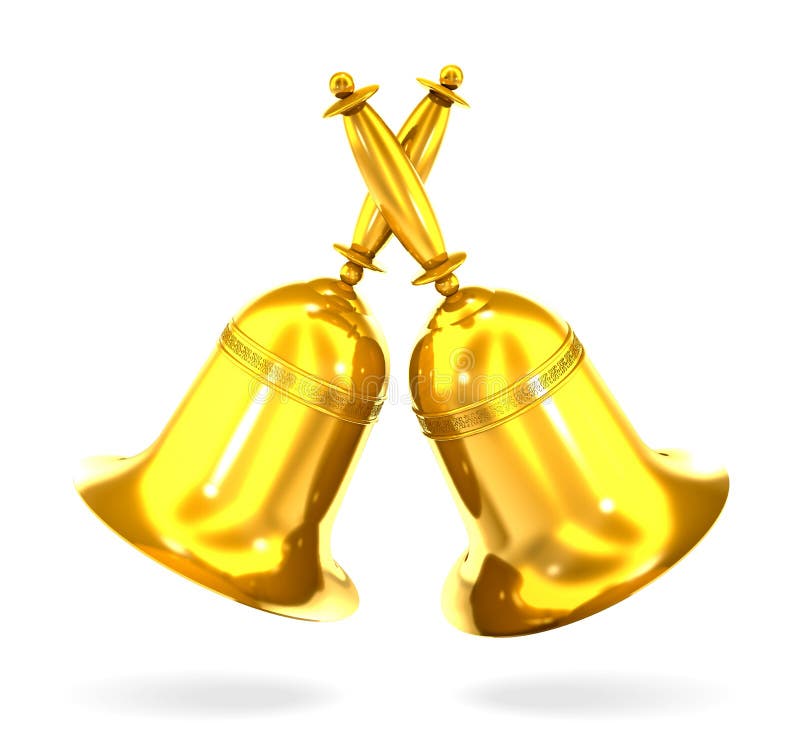 Zwei Illustration Der Goldglocke 3d Stock Abbildung - Illustration von metall, aufwendig: 80378165