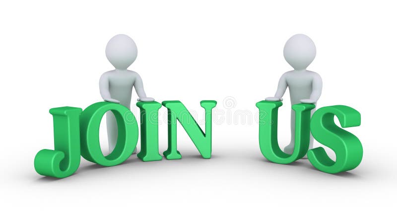 Zwei Leute, Die Anbieten, Sie Zu Verbinden Stock Abbildung ...