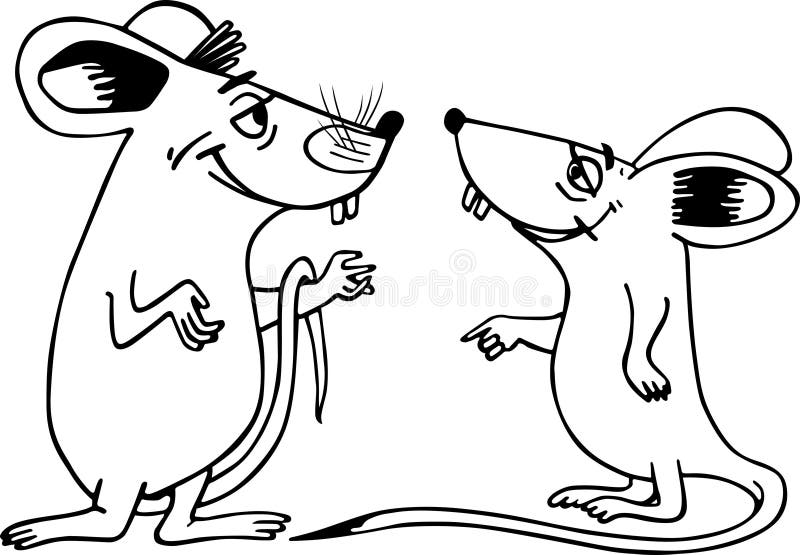 Zwei Mäuse vektor abbildung. Illustration von mäuse, gespräch - 22396971