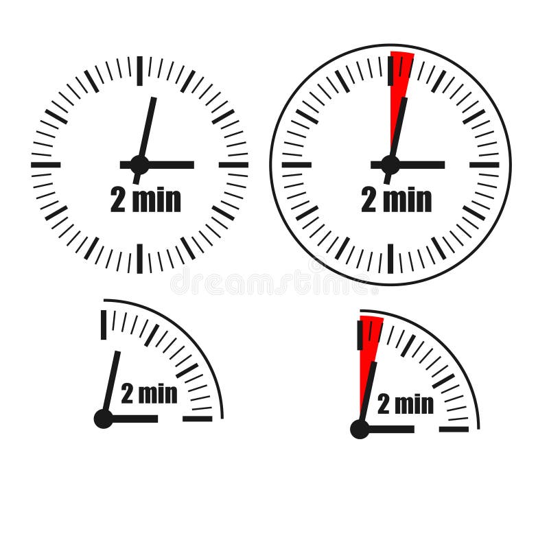 Zwei-Minute-Stoppuhr vektor abbildung. Illustration von symbol - 107614095
