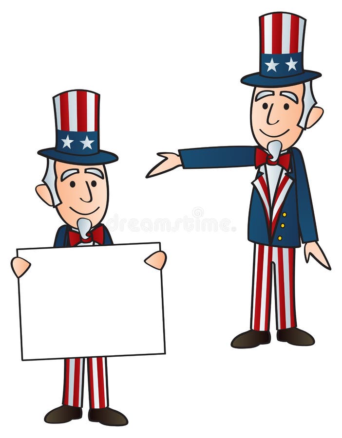 Zwei Uncle Sam vektor abbildung. Illustration von nett - 25232524
