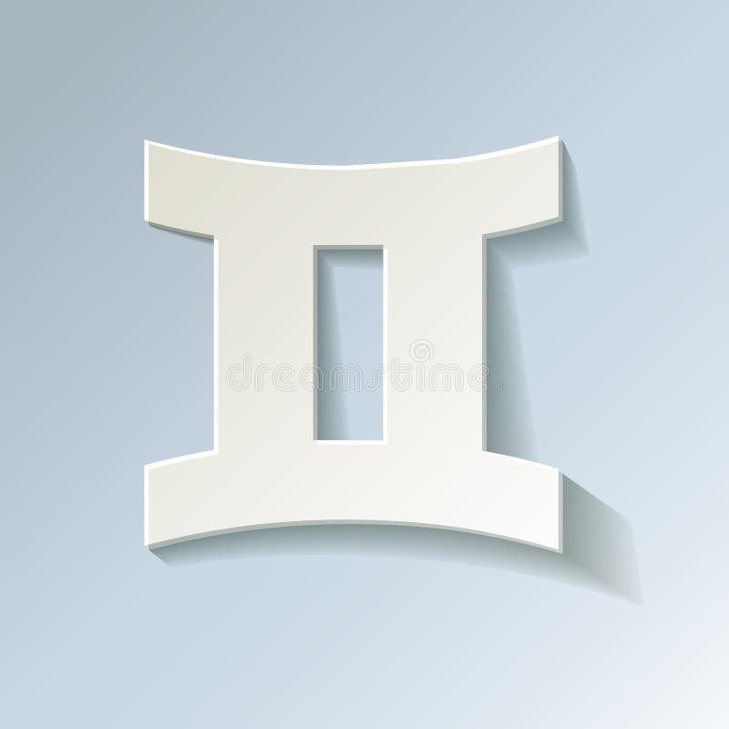 Gemini HOROSCOPE SIGNS of the ZODIAC 21 May - 20 June, on a Light Blue ...