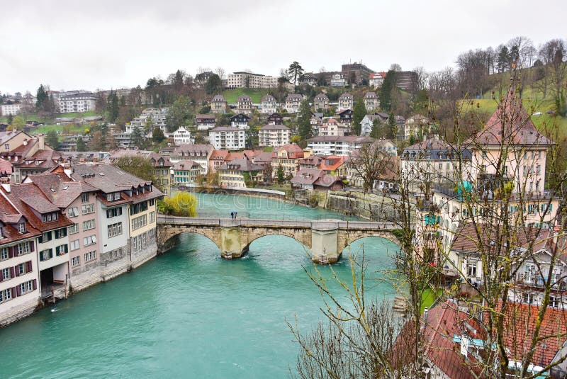 Zwitserse Hoofdstad Van Bern, Zwitserland Stock Foto - Image of ...