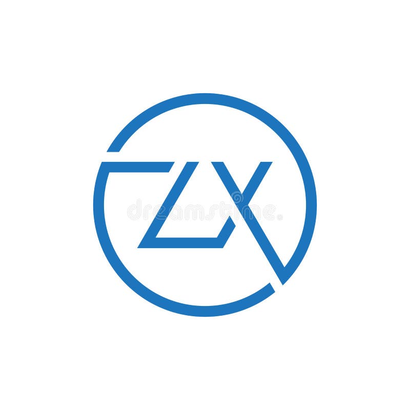 ZX Logo Design Vector Template. Initial Circle Letter ZX Vector ...