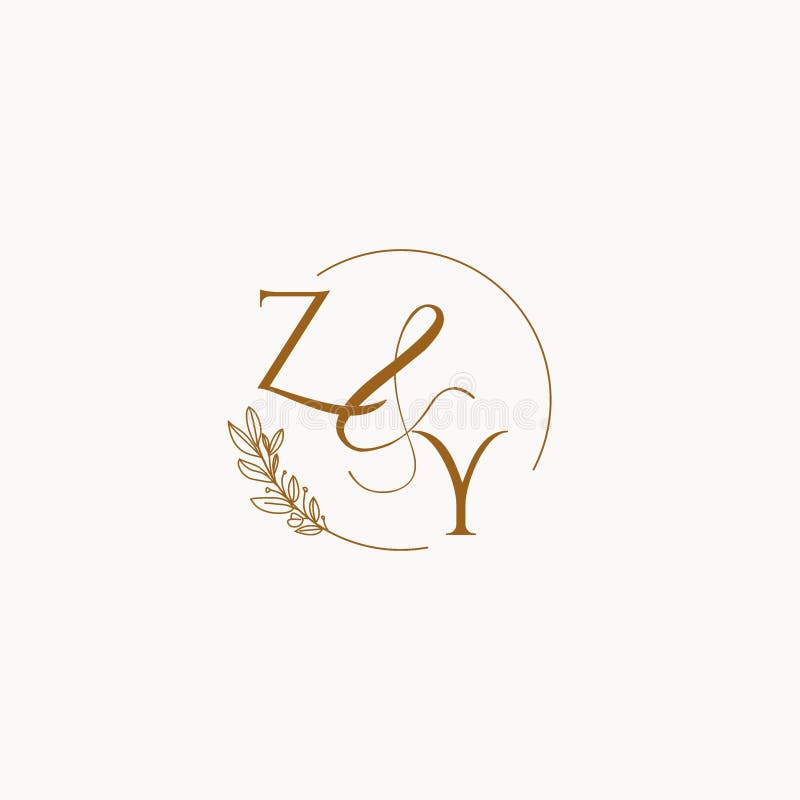 ZY Initial Wedding Monogram Logo Stock Illustration - Illustration of ...