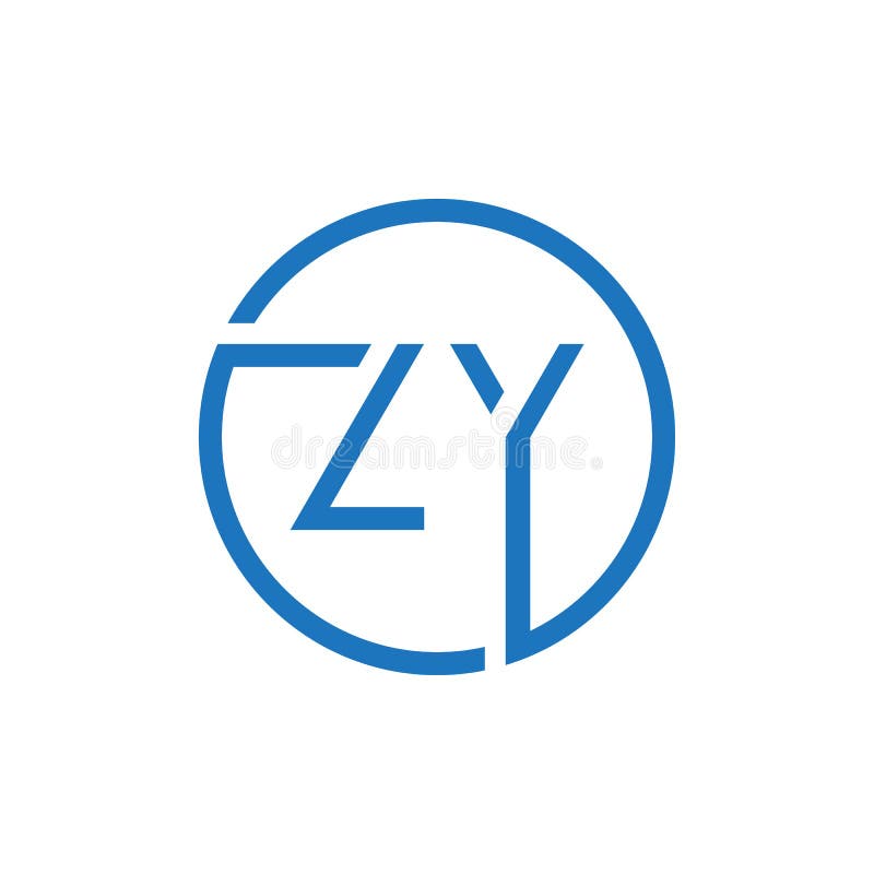ZY Logo Design Vector Template. Initial Circle Letter ZY Vector ...