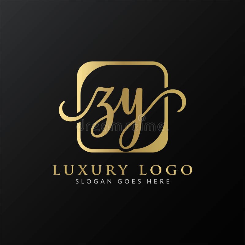ZY Logo Design Vector Template. Initial Luxury Letter ZY Vector ...