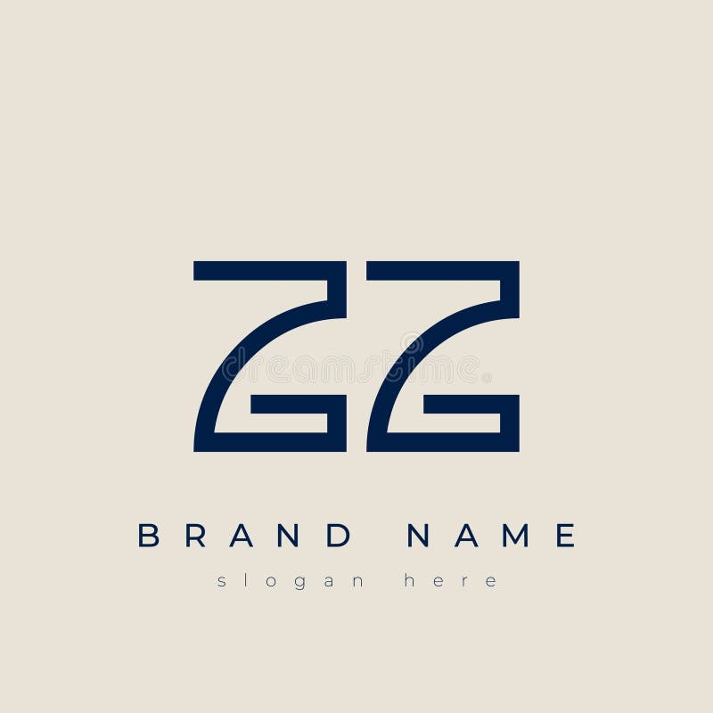 ZZ Alphabet Letter Icon Logo Stock Vector - Illustration of abstract ...