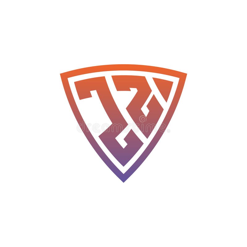 ZZ Logo Shield Monogram Gradient Style Design Stock Vector ... ZZ Logo Shield Monogram Gradient Style Design Stock Vector ...