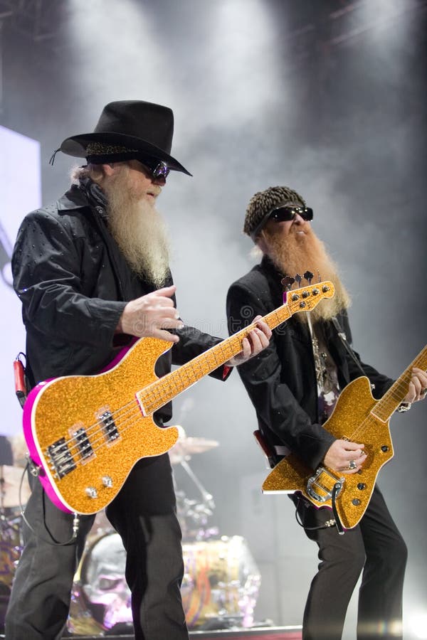 ZZ top Live in Concert editorial stock photo. Image of famous - 14418923