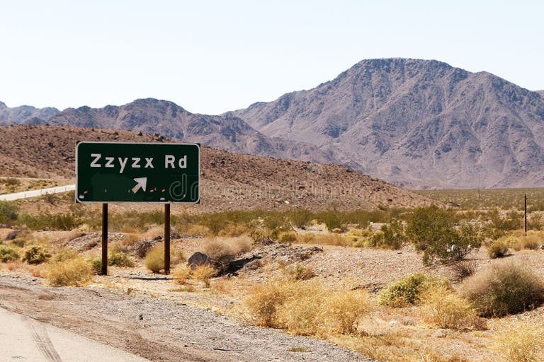 Zzyzx Road Exit in California Stock Image - Image of bushes, last: 4964463