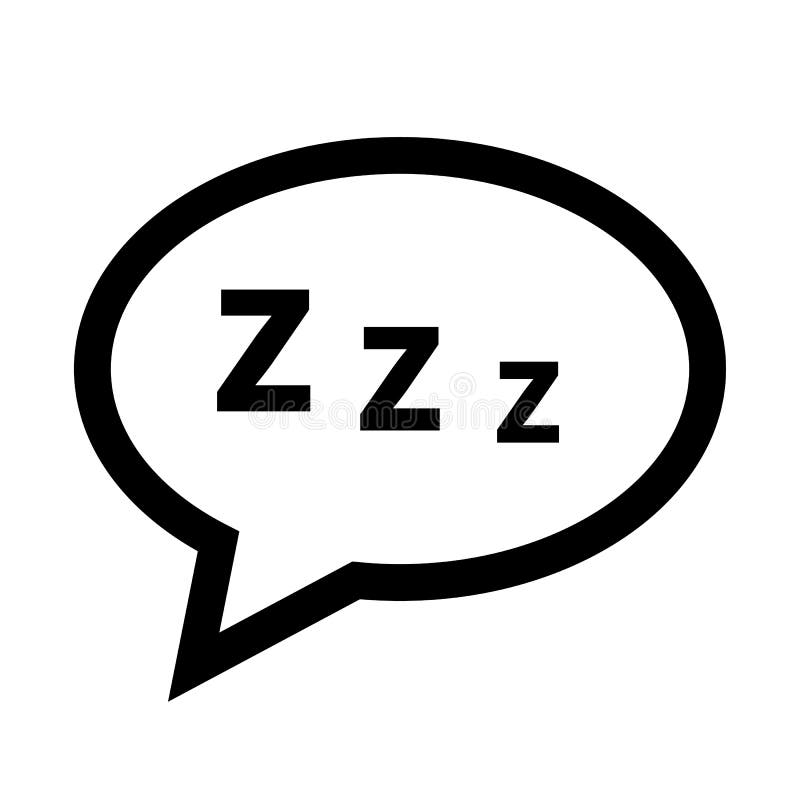 Silhouette Snoring Zzz Sleep Bubble Icon Website Design Sleep Symbol