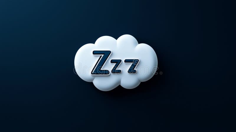 Contrast of Zzz Icon Representing Sleep Against a Dark Background ...