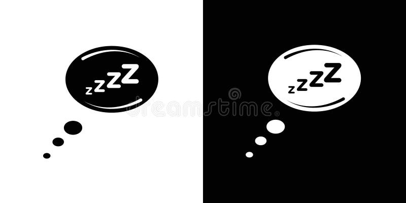Zzz Icon Isolated Flat Vector in Outline Stock Vector - Illustration of ...
