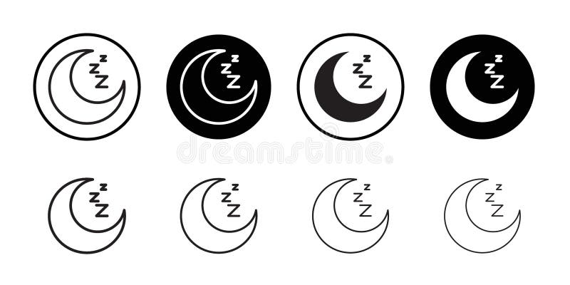 Zzz icon logo set vector stock illustration. Illustration of vector ...